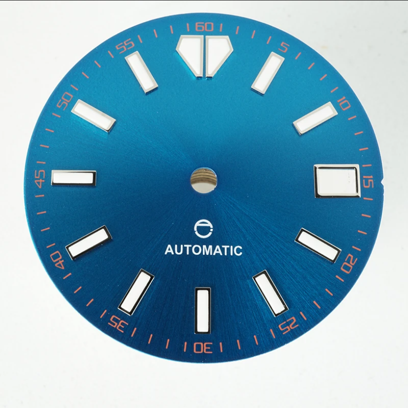 Blue Sunburst Watch Dial - Mixabl